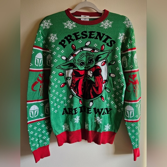 Star Wars | Sweaters | Star Wars Presents Are The Way Baby Yoda Holiday ...